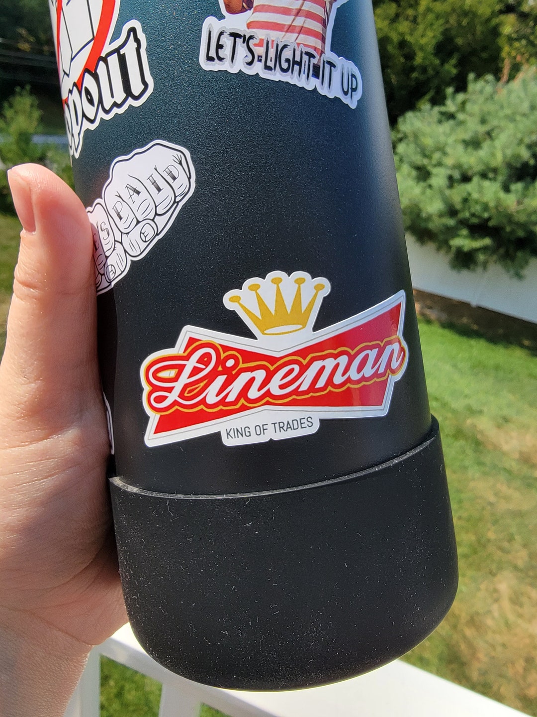 Lineman Beer Hard Hat Sticker Decal Gift for Husband Boyfriend Crew ...