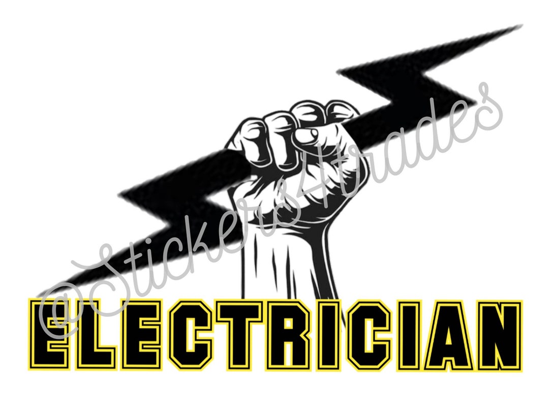 Electrician Hard Hat Sticker Decal Union High Voltage - Etsy