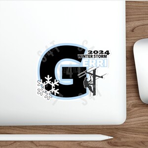 2024 Winter Storm Gerri Hard Hat Sticker for Lineman Union Blizzard ...