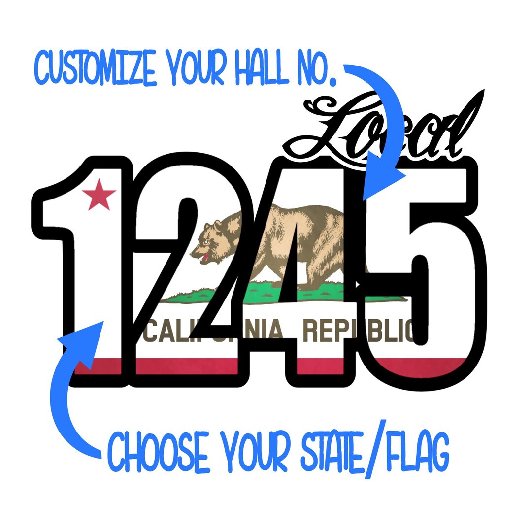 Custom Union Sticker Lineman Electrician Operator State Hall Number ...