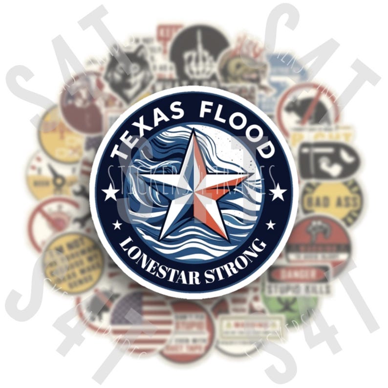 2025 Texas Flood Sticker Memorial Decal Central Community Natural ...