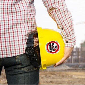 NO BUCKET BUNNIES Hard Hat Sticker Funny Lineman Gift for Husband ...