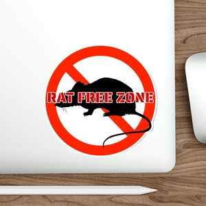 Rat Free Zone Hard Hat Sticker Gift for Husband Boyfriend Crew Union ...