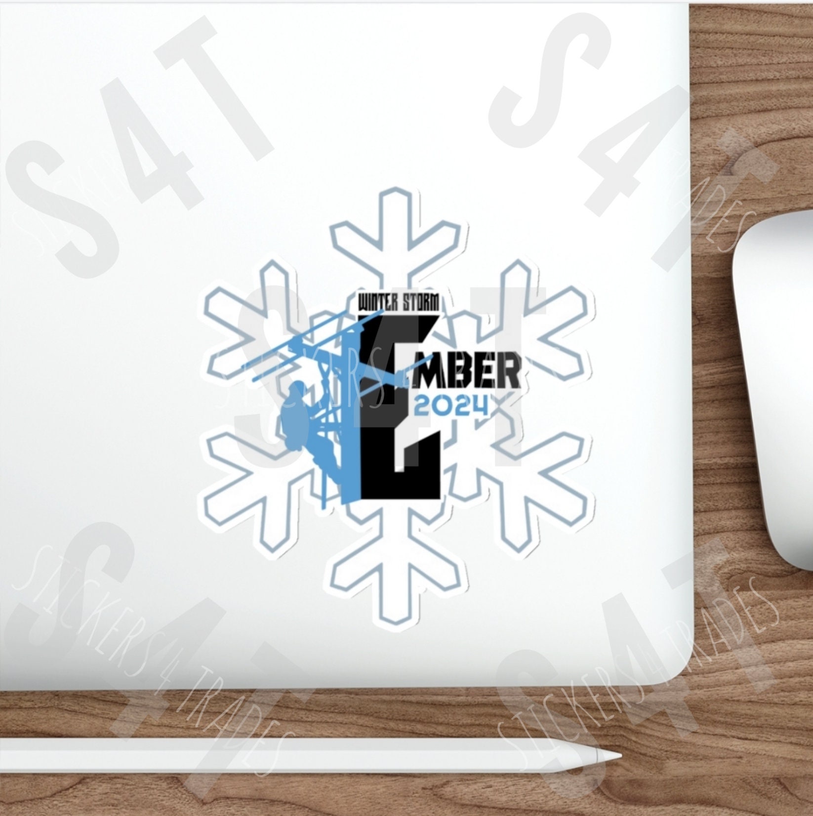 2024 Winter Storm Ember Hard Hat Sticker for Lineman Union Blizzard ...