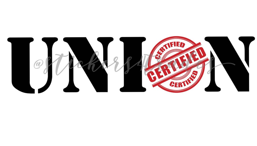 Union Certified Hard Hat Sticker Waterproof Vinyl for Electricians ...