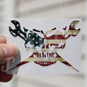 Ironworker Skull Hard Hat Sticker Decal for Hard Hats Lunch Box ...