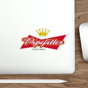 Pipefitter Fitter Budweiser Hard Hat Sticker Gift for Husband Boyfriend ...