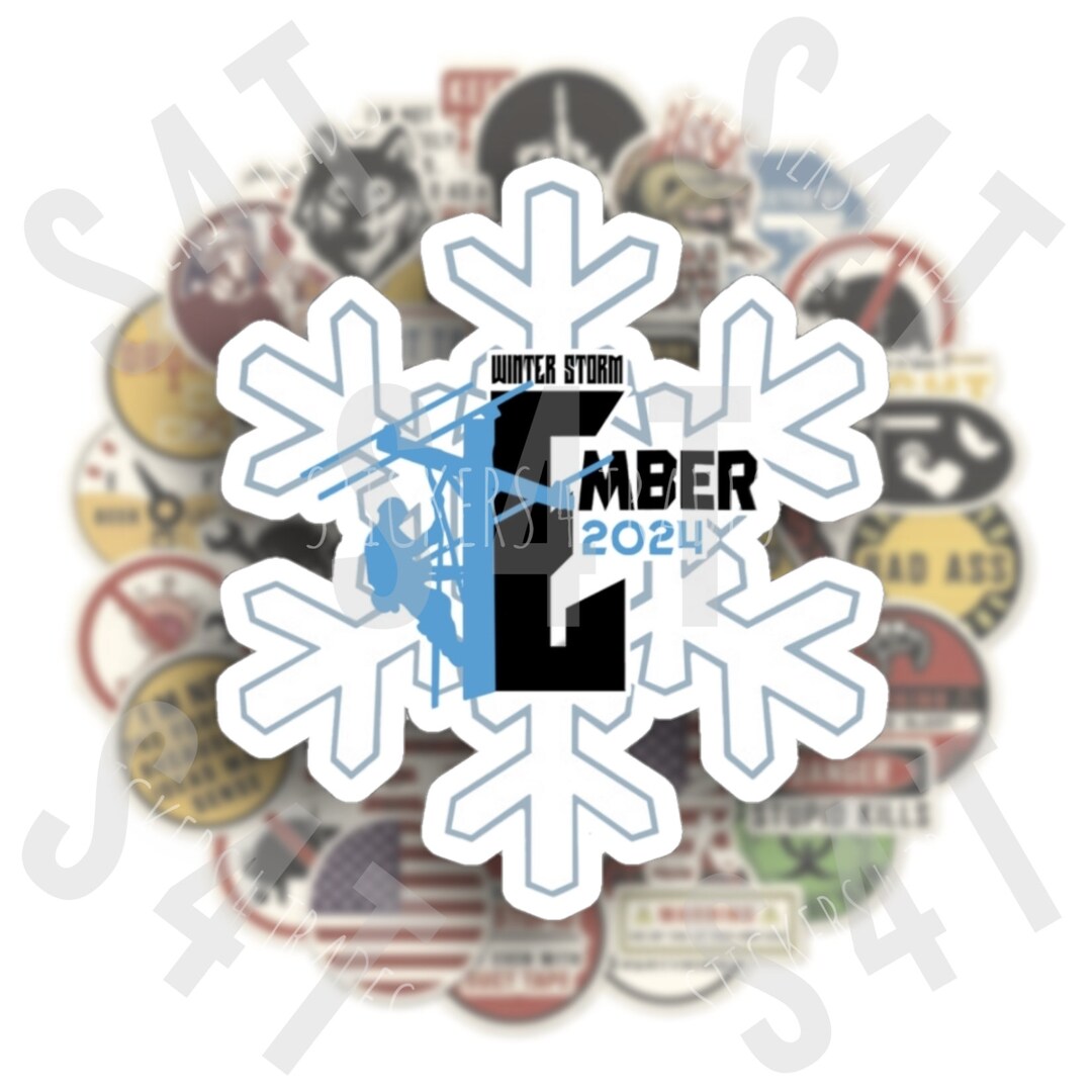 2024 Winter Storm Ember Hard Hat Sticker for Lineman Union Blizzard ...