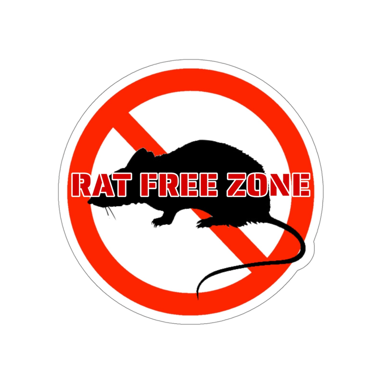 Rat Free Zone Hard Hat Sticker Gift for Husband Boyfriend Crew Union ...