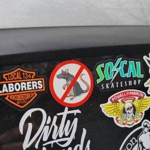 NO RATS Hard Hat Sticker Union Electrician Ironworker Welder Pipefitter ...