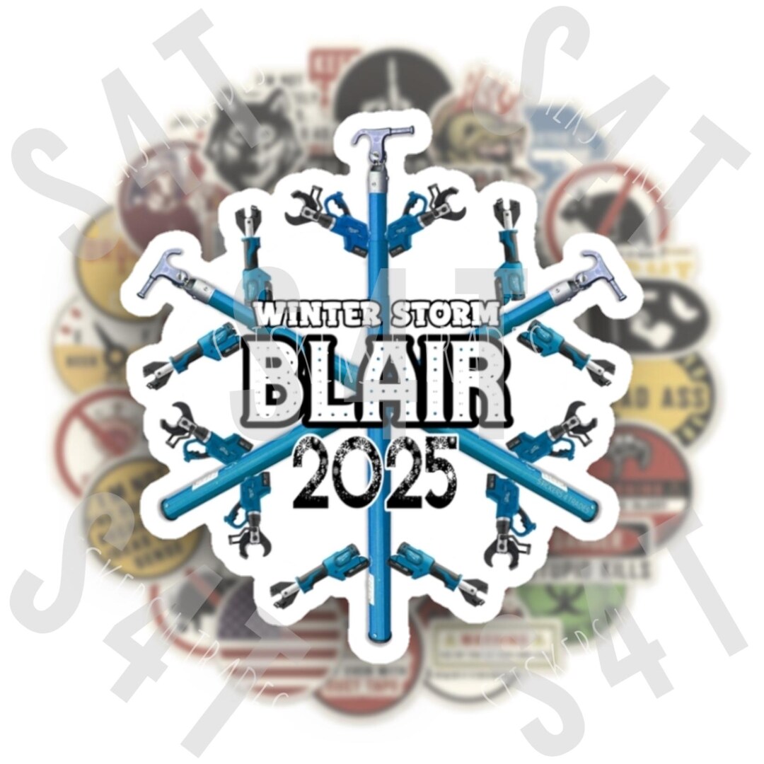 2025 Winter Storm Blair Hard Hat Sticker for Lineman Union Blizzard Ice ...