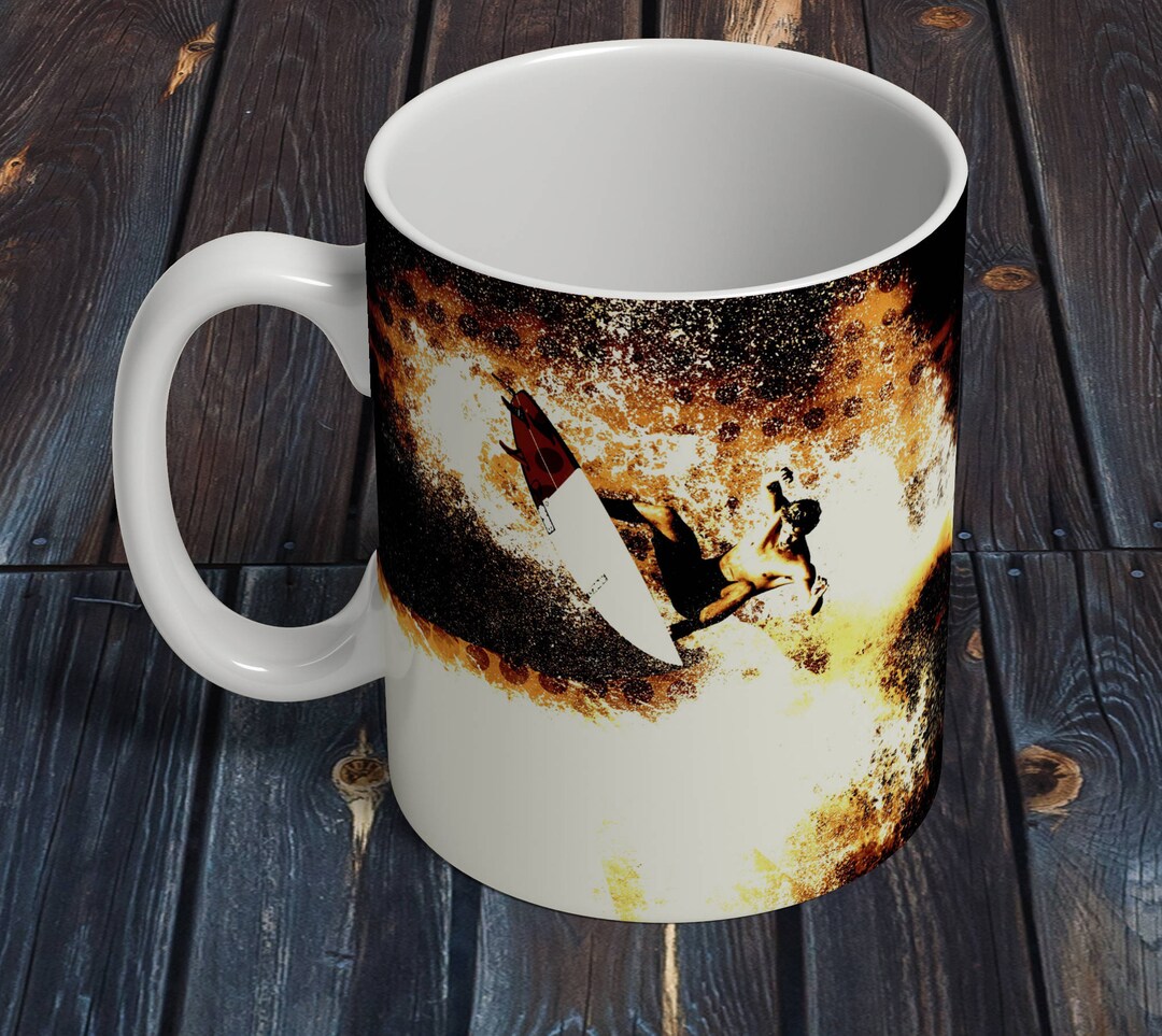 Surf Art Coffee Mug: Surfer Gift, Beach Decor (11oz/15oz) - Etsy