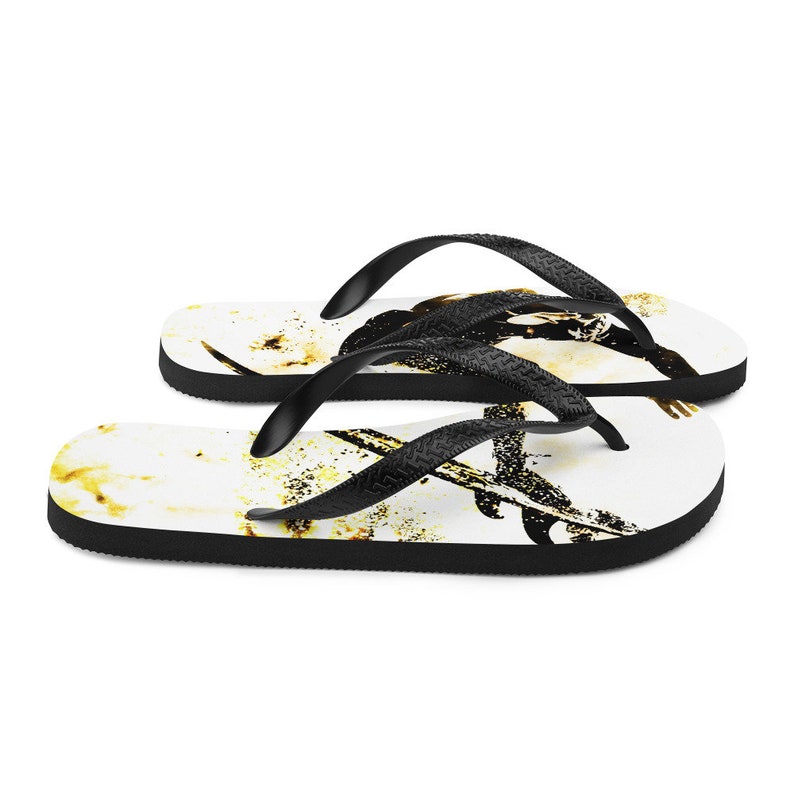 Surf Art Flip Flops: Unisex Beach Sandals - Etsy
