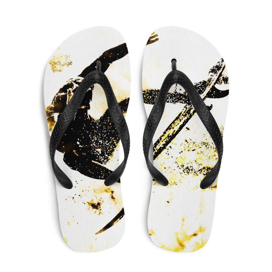 Surf Art Flip Flops: Unisex Beach Sandals - Etsy