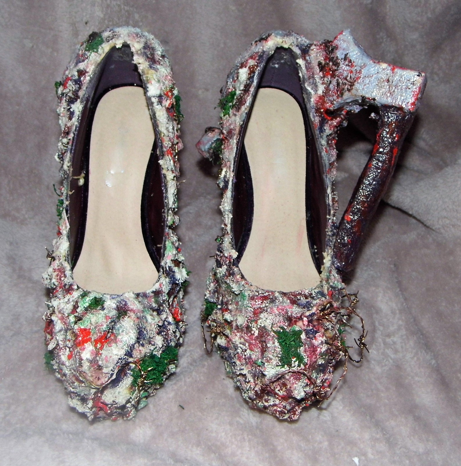 Women's One off Walking Dead Hand Sculpted Customised Customized High ...