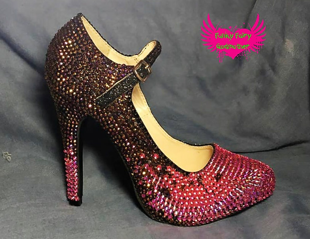 Women’s Vertical Ombre High Heel Custom Colour Shoes - Etsy