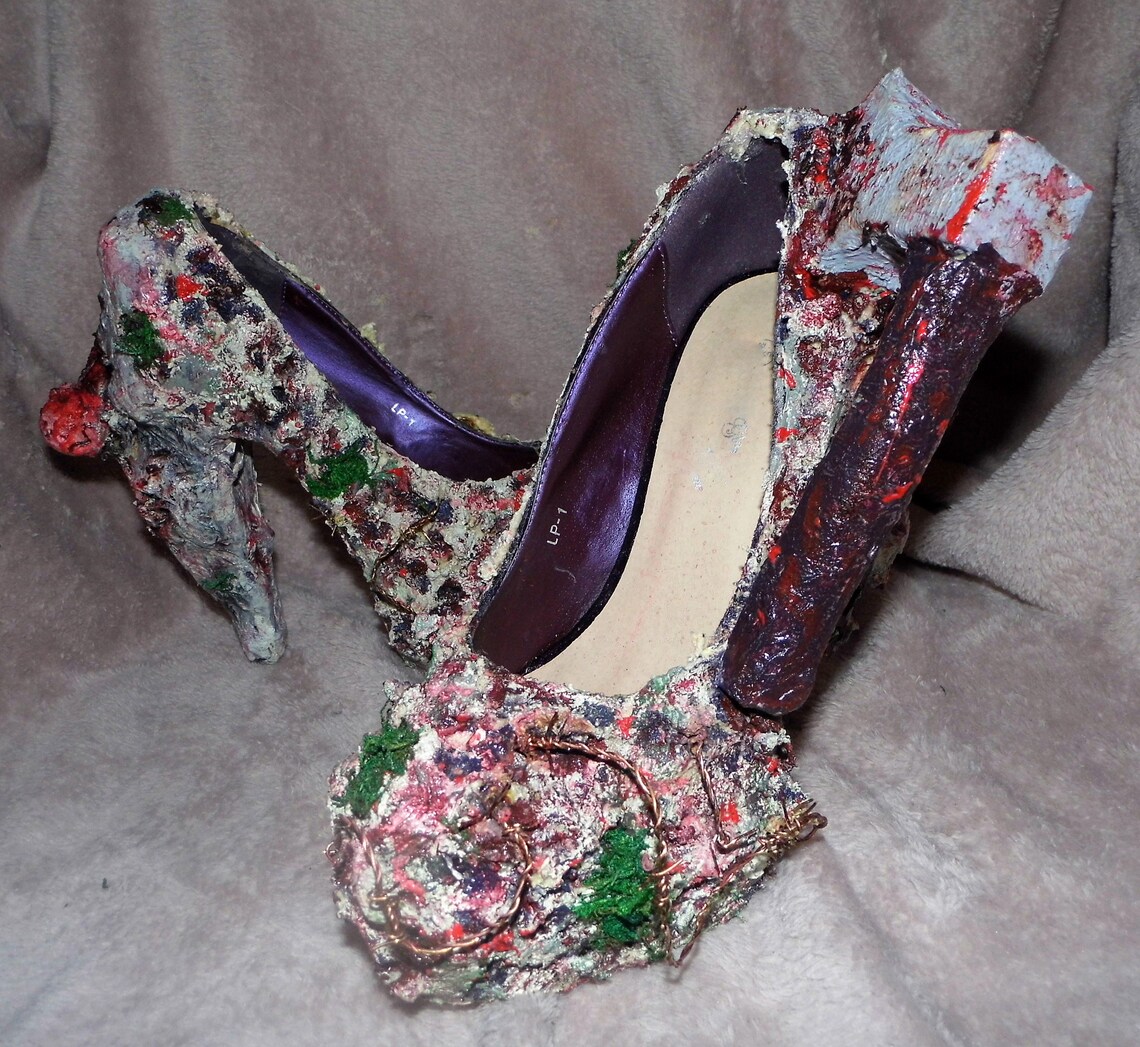 Women's One off Walking Dead Hand Sculpted Customised Customized High ...