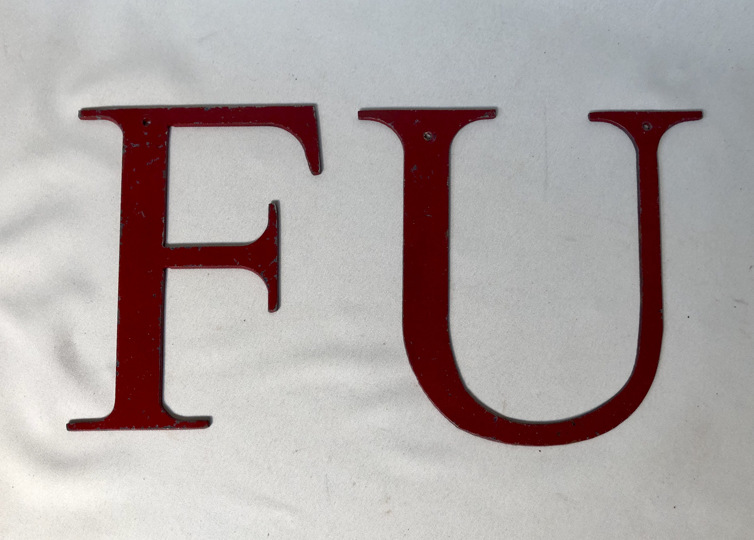 FU Vintage Metal Sign Art great gift for someone you love or | Etsy