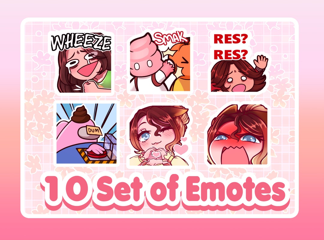 10 Set of Emotes Twitch Streaming Emotes Custom Twitch Discord Emotes ...