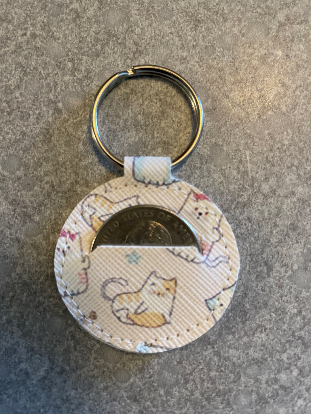 Quarter Holder Key Ring - Etsy