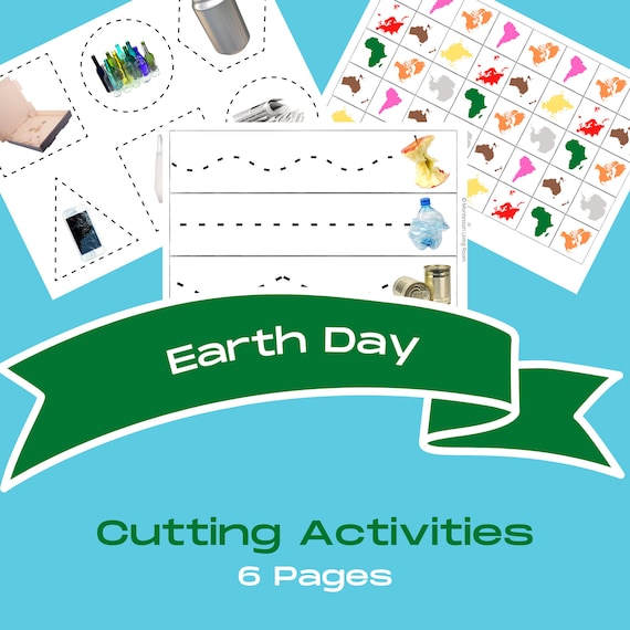 Earth Day Cutting Activities | Etsy