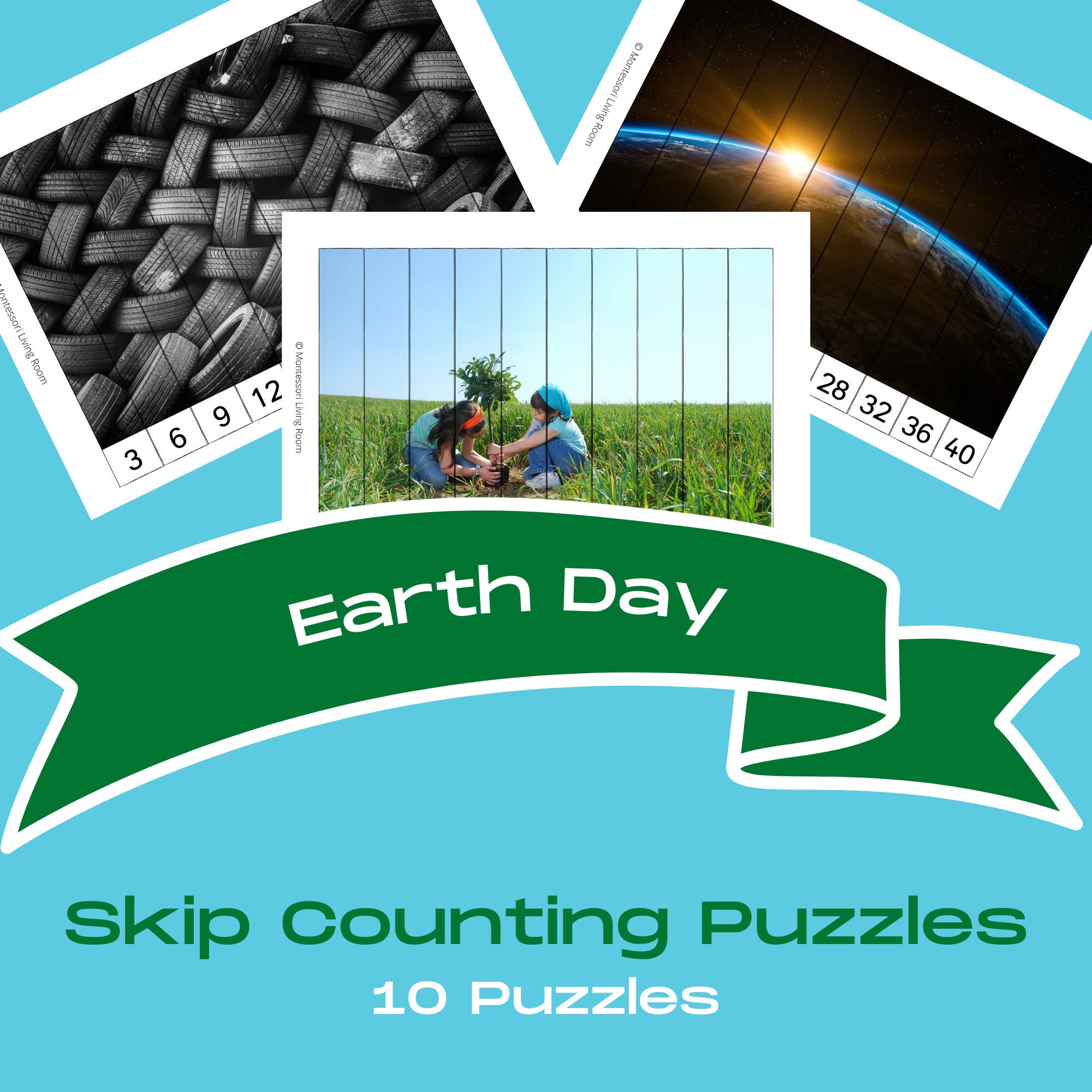 Earth Day Skip Counting Puzzles | Etsy