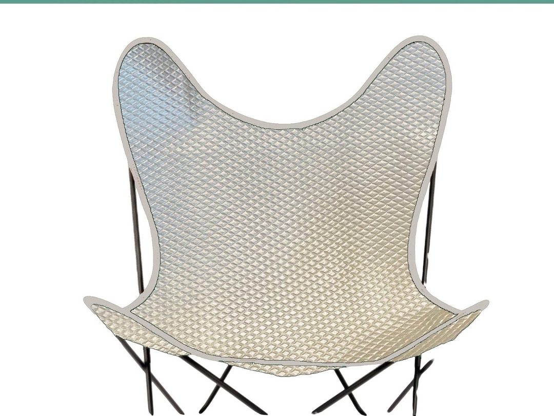 Custom Made Butterfly Chair Cover - Silver Quilted Silver Design - Etsy