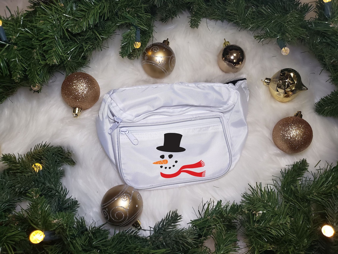 Christmas Theme Custom Fanny Pack Christmas Snowman | Etsy