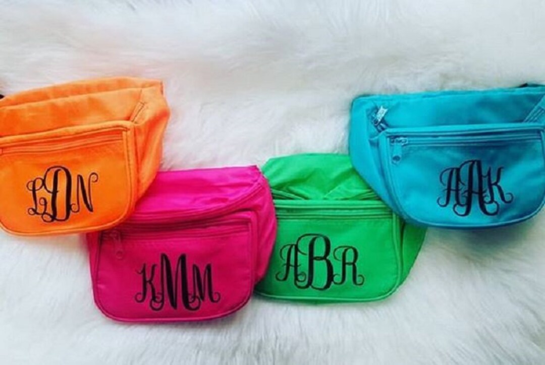 Monogram Fanny Pack Custom Designed Neon Party - Etsy