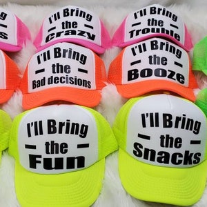 Custom Neon Trucker Hat Spring Break Bachlorette Batchlor Bach hat ...