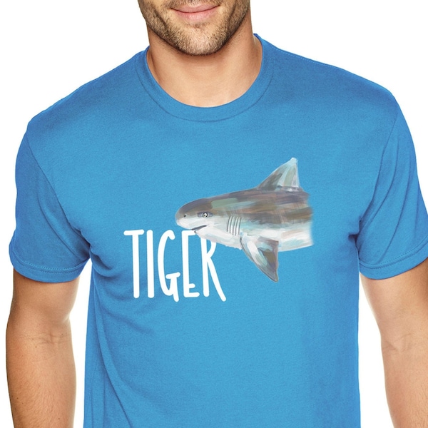 Tiger Shark T Shirt - Etsy