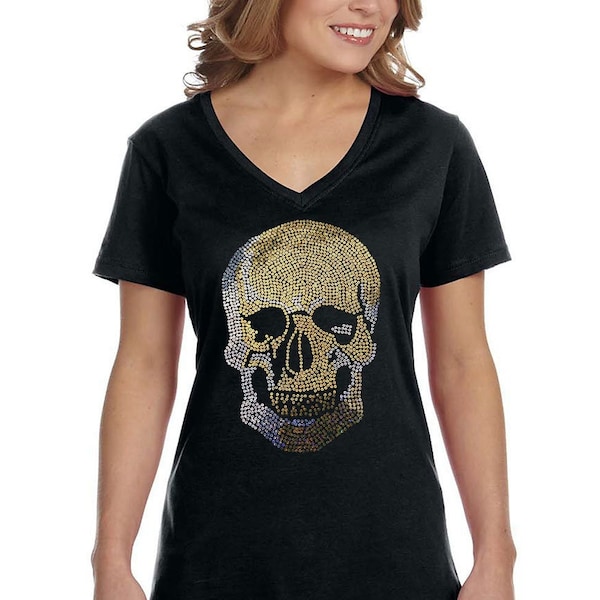 Sequin Skeleton Shirt - Etsy