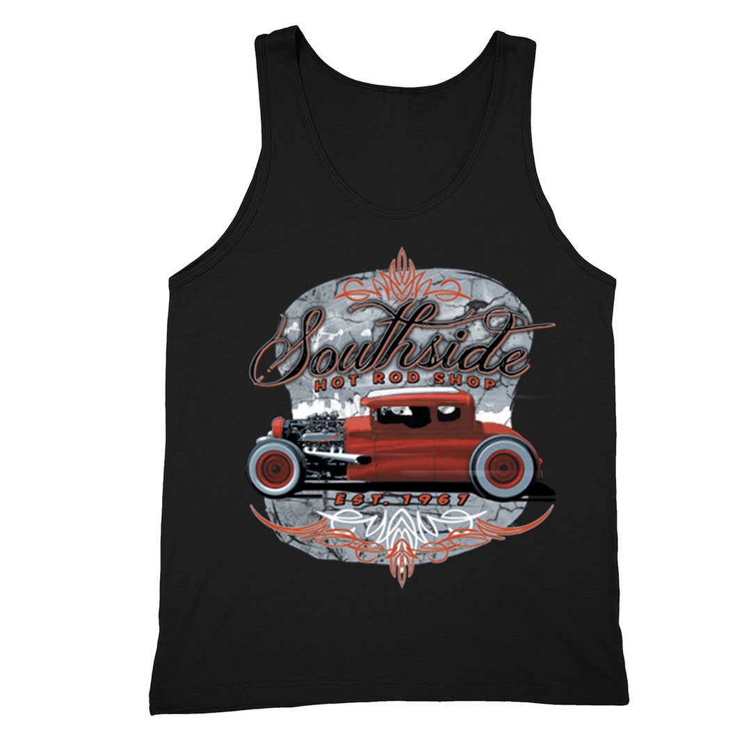 Men's South Side Hot Rod Shop Tank Classic Car Garage Engine Motorcycle ...