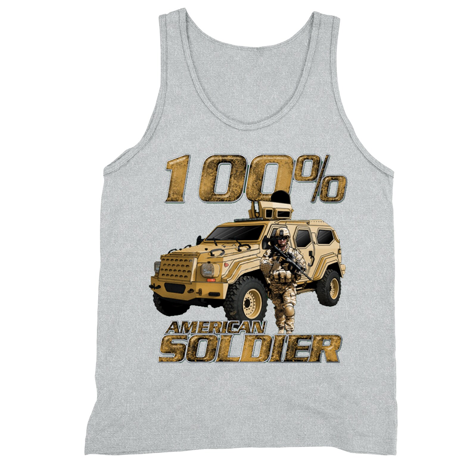 Men's 100% American Soldier Tanktop Veteran Army Military - Etsy