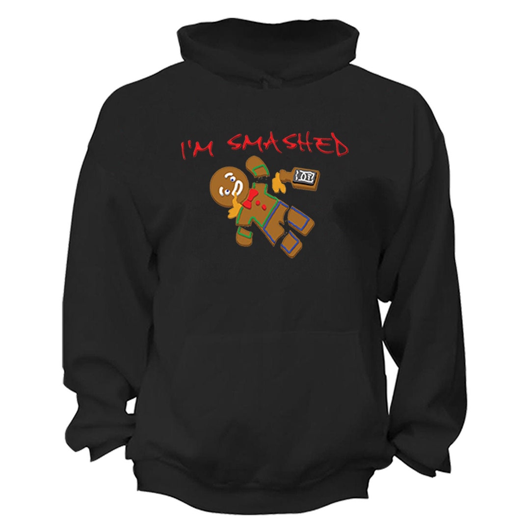 Gingerbread Man I'm Smashed Santa Ugly Christmas Sweater Winter Party ...