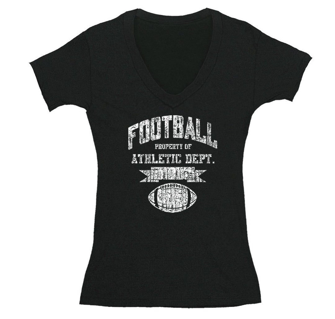 Women's Football Property of Athletic Dept. Gift Sports Fan Team Game ...