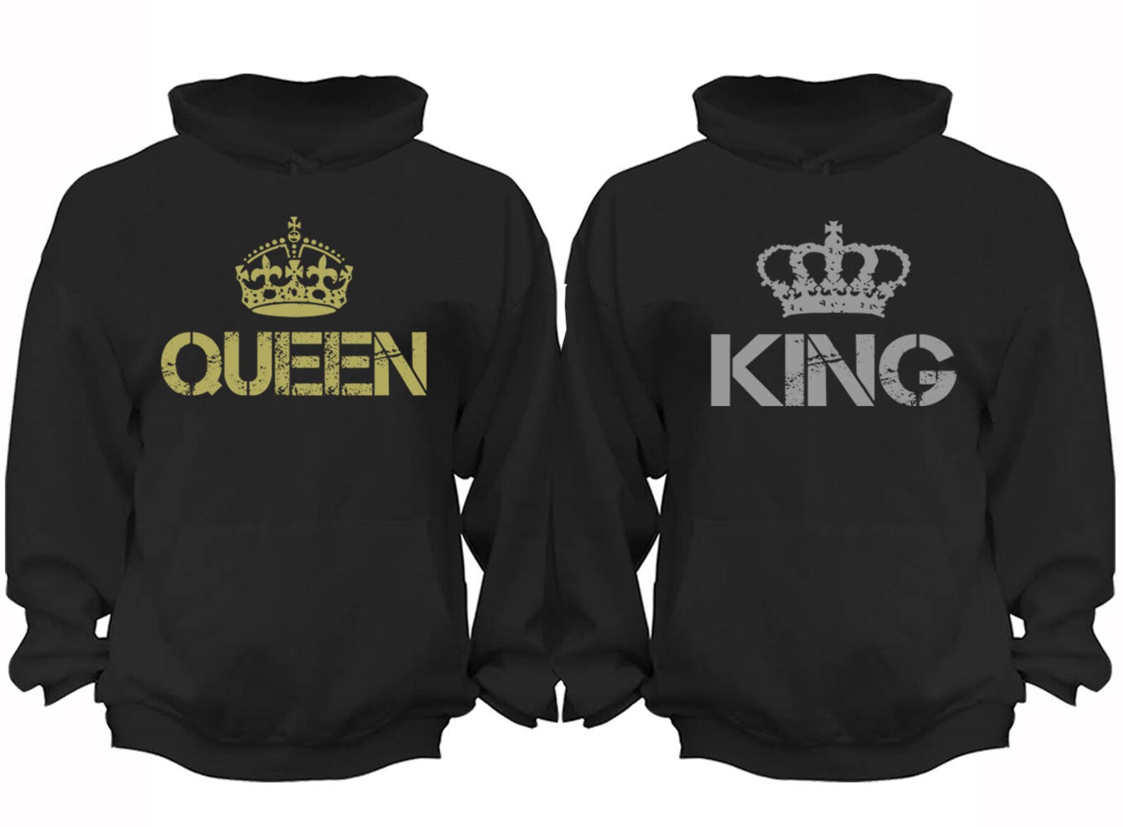 Free Shipping Matching Couples Family King Queen Vintage Distressed ...