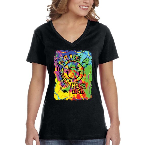 Women's Have A Nice Dab Smiley Face Neon Tie Dye - Etsy