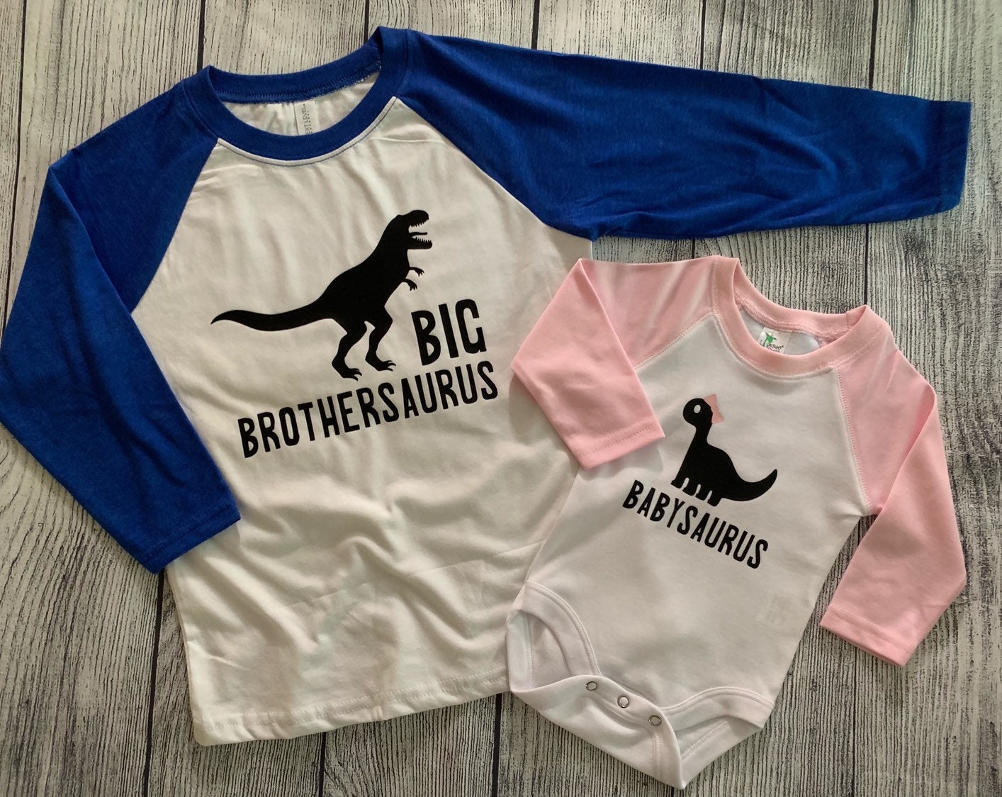 Big Brothersaurus, Babysaurus Shirt and Onesie Set, Big Brother Little ...