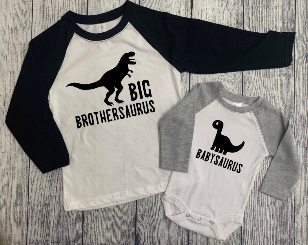 Big Brothersaurus, Babysaurus Shirt and Onesie Set, Big Brother Little ...