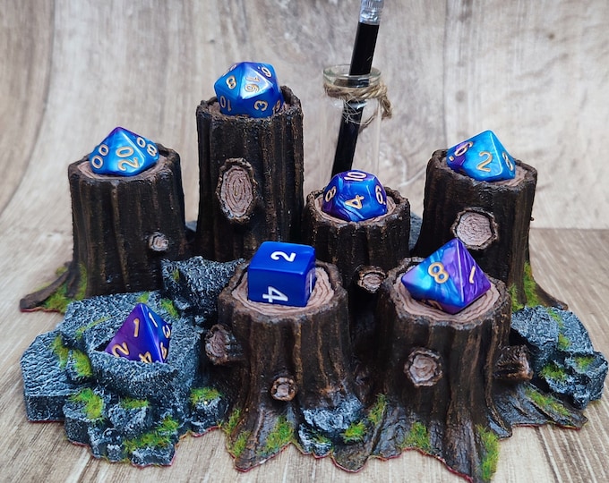 Forest Themed Dice-o-rama Dice Holder and Display Tree Trunk - Etsy