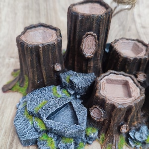 Forest Themed Dice-o-rama Dice Holder and Display, Tree Trunk, Fairy ...