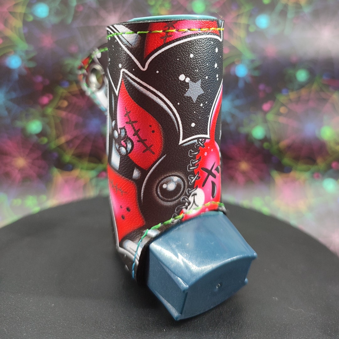 Emo Bat Asthma Inhaler Holder Cover Keyring, Pump Case, Gothic Gift ...