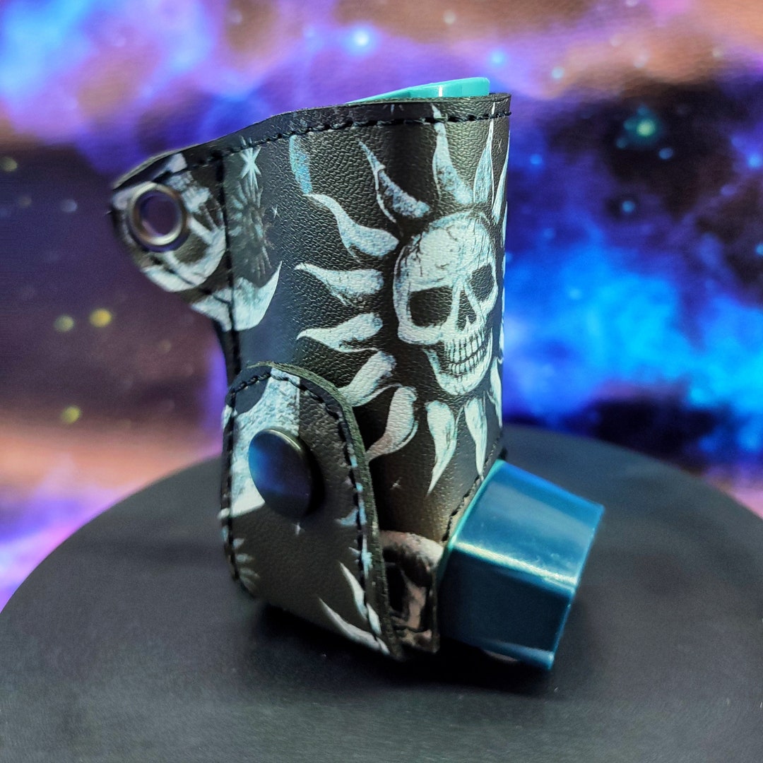 Sun and Moon Asthma Inhaler Holder Cover Keyring, Fits Pump, Gothic ...