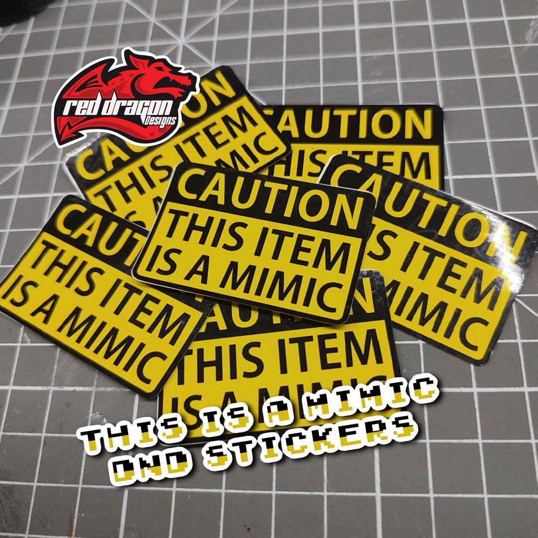 This is a Mimic Dnd Themed Stickers - Etsy