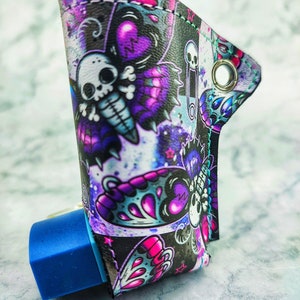Gothic Purple Moth Night Butterfly Asthma Inhaler Holder Cover Keyring ...