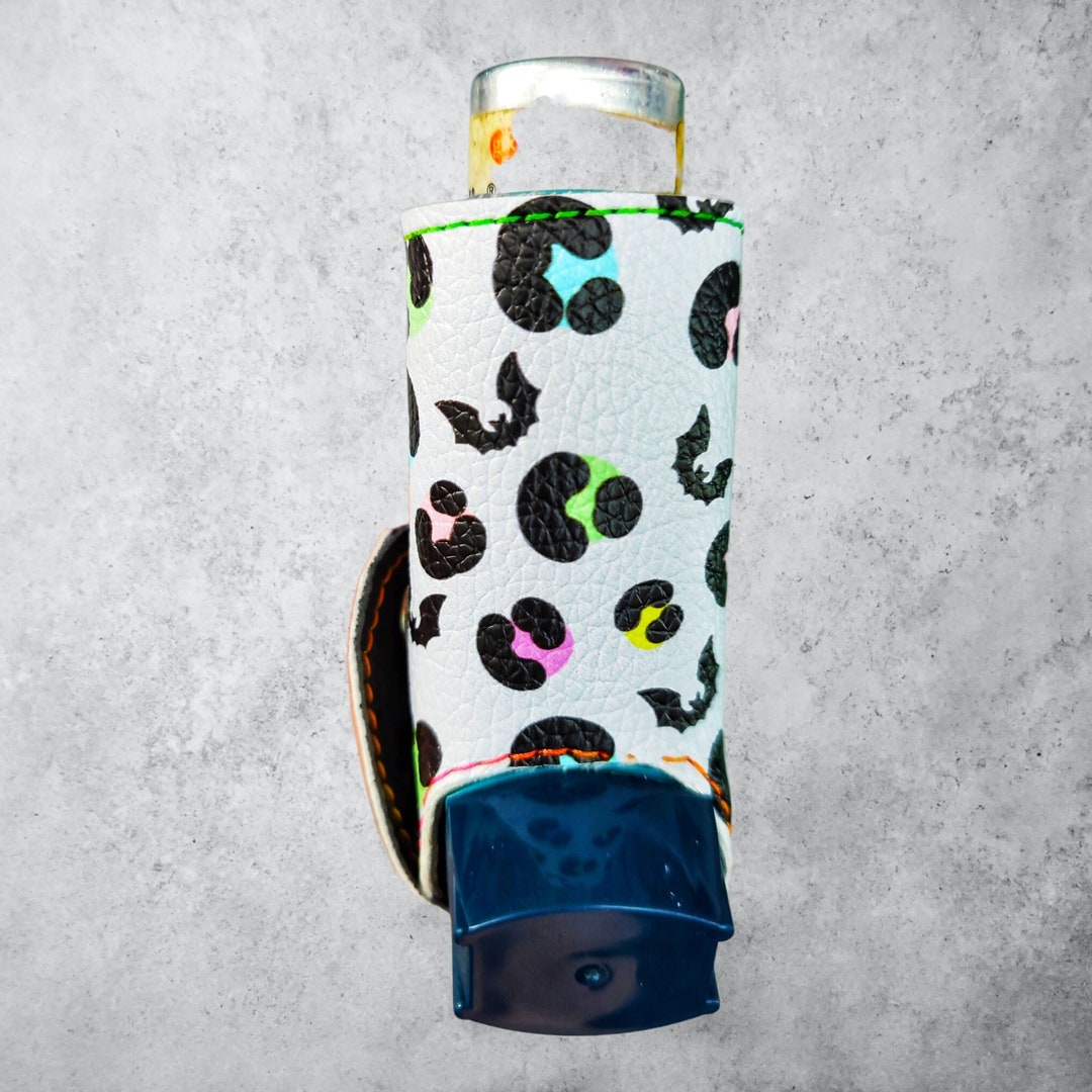 Gothic Leopard Asthma Inhaler Holder Cover Keyring, Fits Pump, Gothic ...
