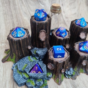 Forest Themed Dice-o-rama Dice Holder and Display, Tree Trunk, Fairy ...