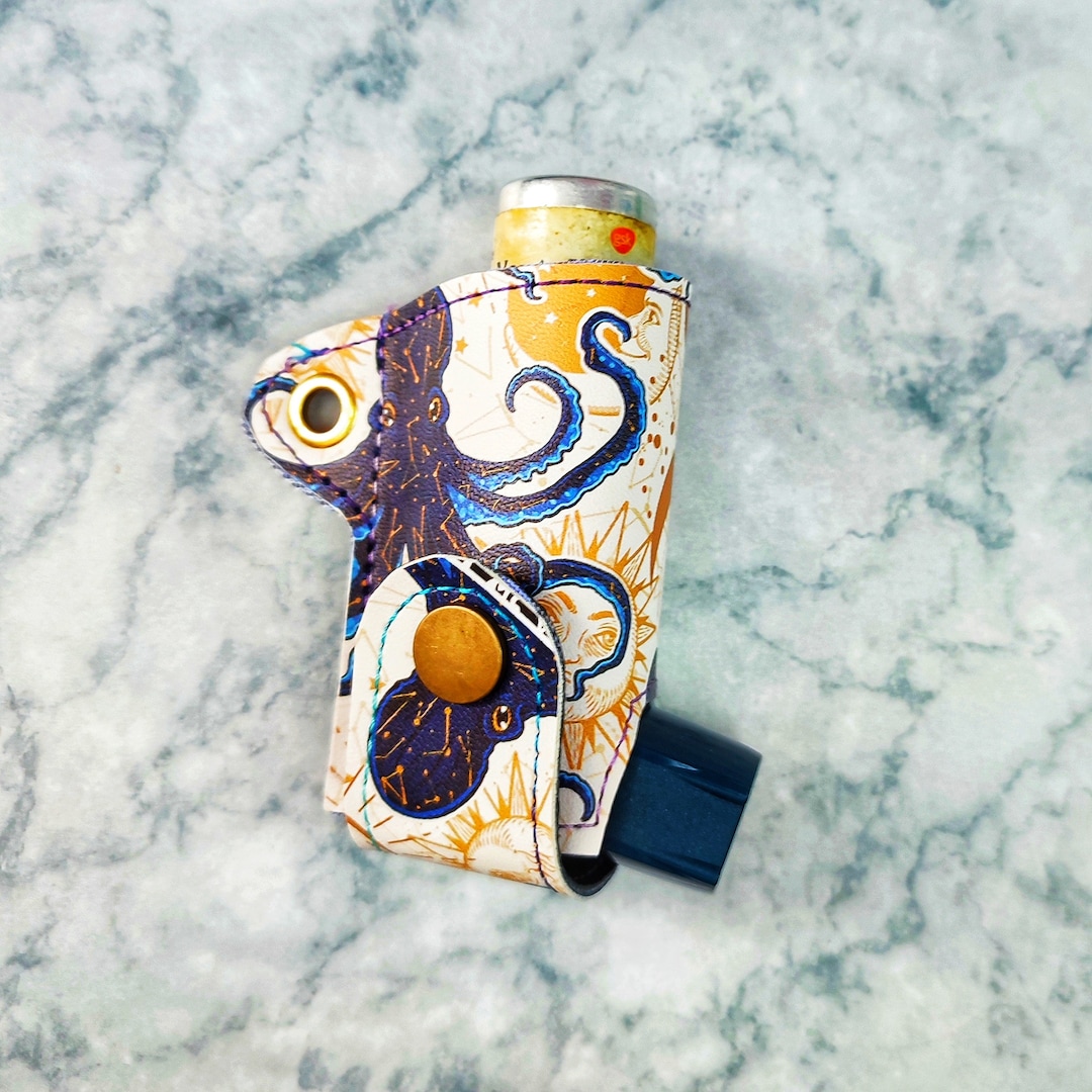 Cosmic Octopus Asthma Inhaler Cover Keyring Fits Pump Gothic - Etsy