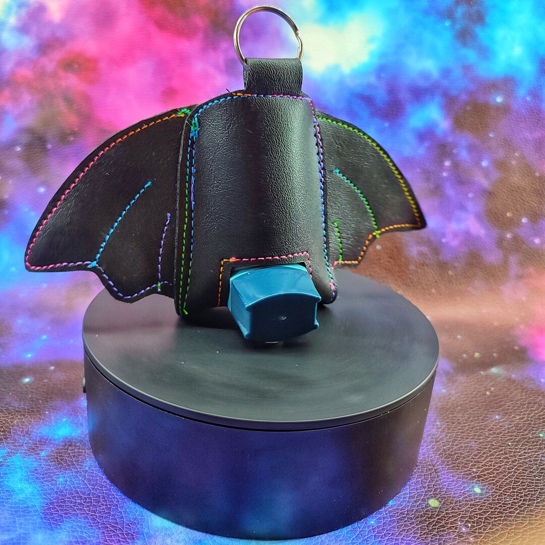 Gothic Bat Asthma Inhaler Holder Cover Keyring, Fits Pump, Gothic Gift ...